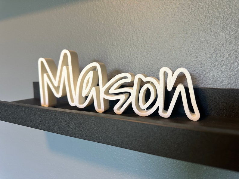 Personalized 3D Name Sign Custom Desk Décor, Unique Shelf Plaque, Kids ...
