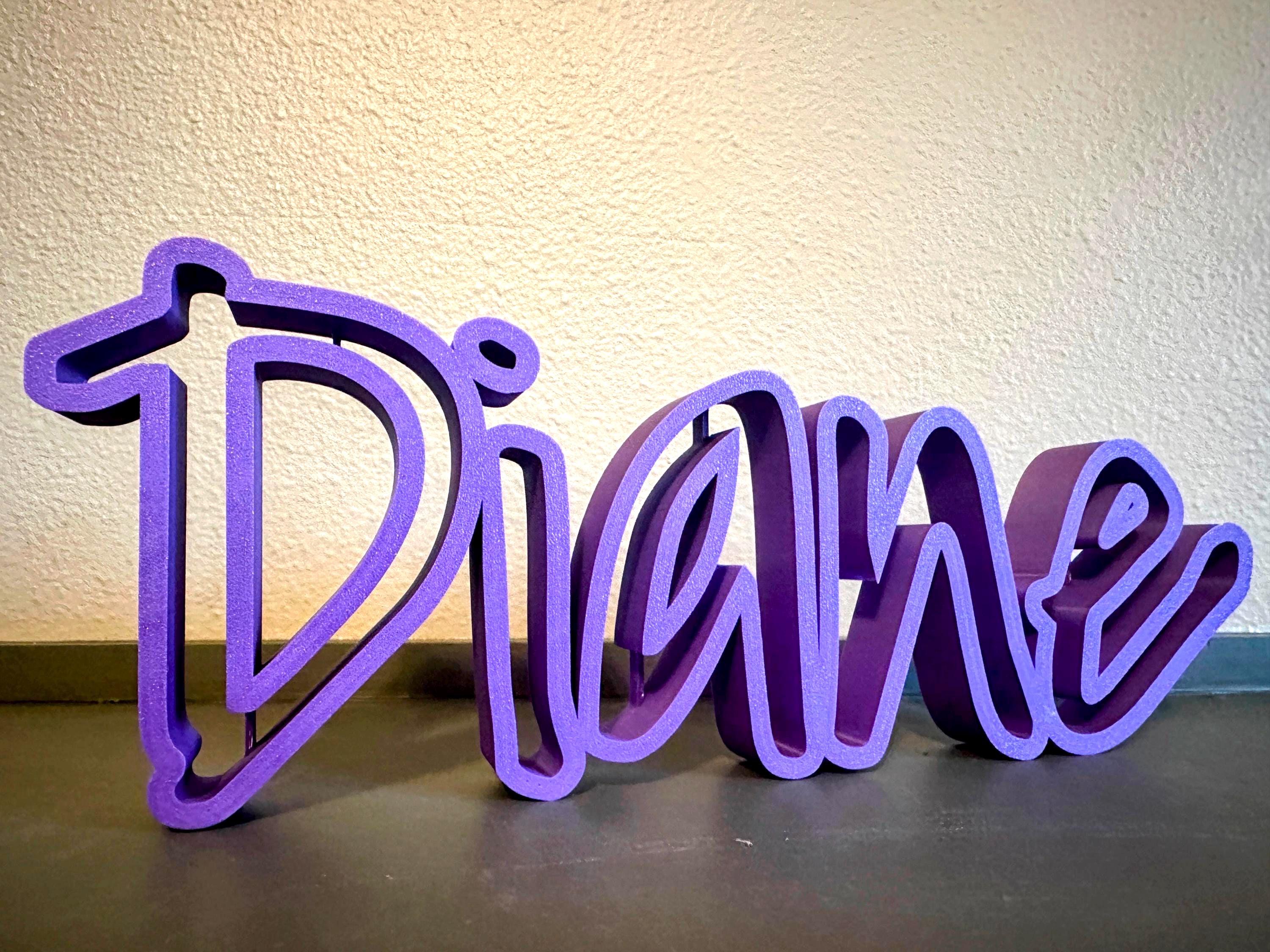 Personalized 3D Name Sign - Custom Desk Décor, Unique Shelf Plaque ...