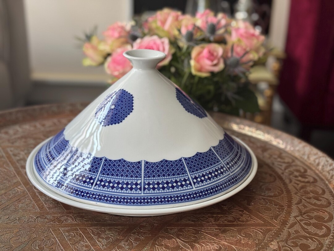 COCEMA Porcelain Presentation Tagine From Fez, Morocco - Etsy