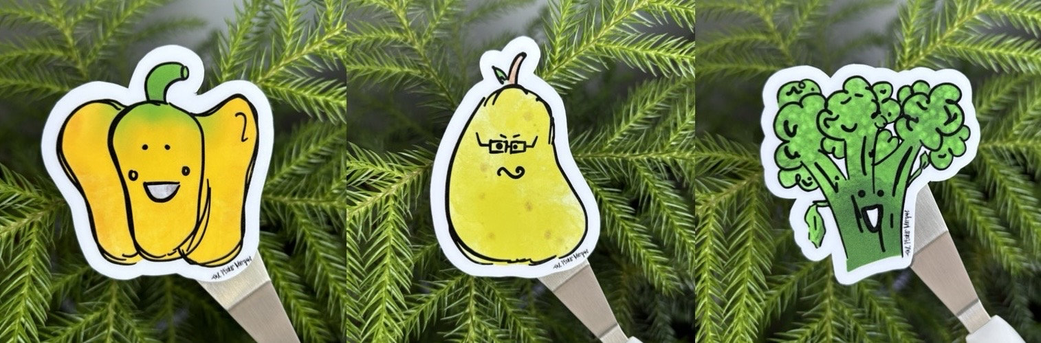 Cartoon Fruit and Vegetable/veggie Vinyl Stickers Laptop Sticker ...