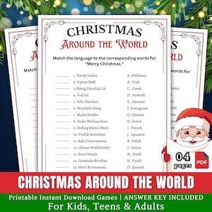 Christmas Around the World Geography Christmas Game Christmas Party ...