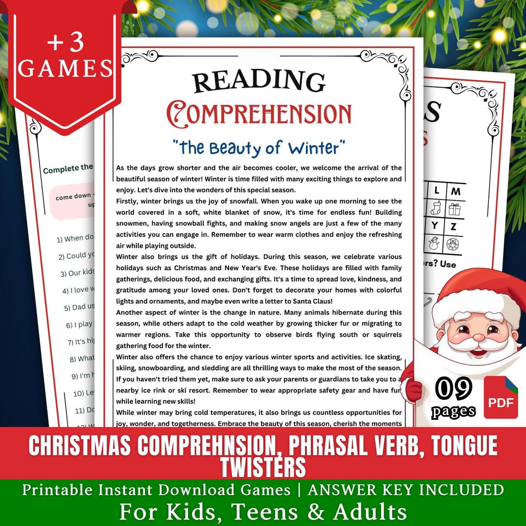 Christmas Comprehension Christmas Reading Comprehension Christmas ...