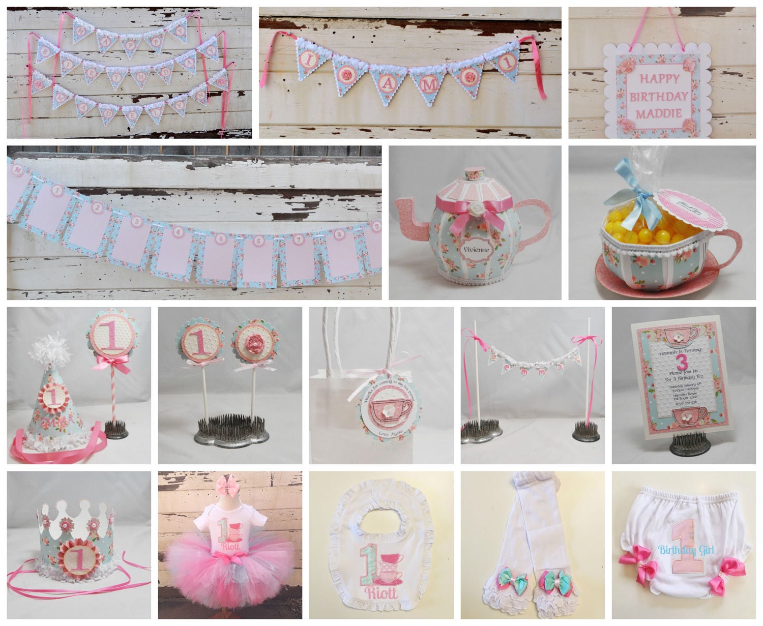 Personalized Floral Teapot Box Centerpiece Tea Party Birthday - Etsy