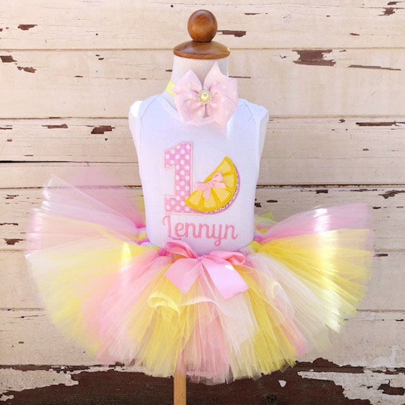 1st Birthday Dress Lemon - Etsy