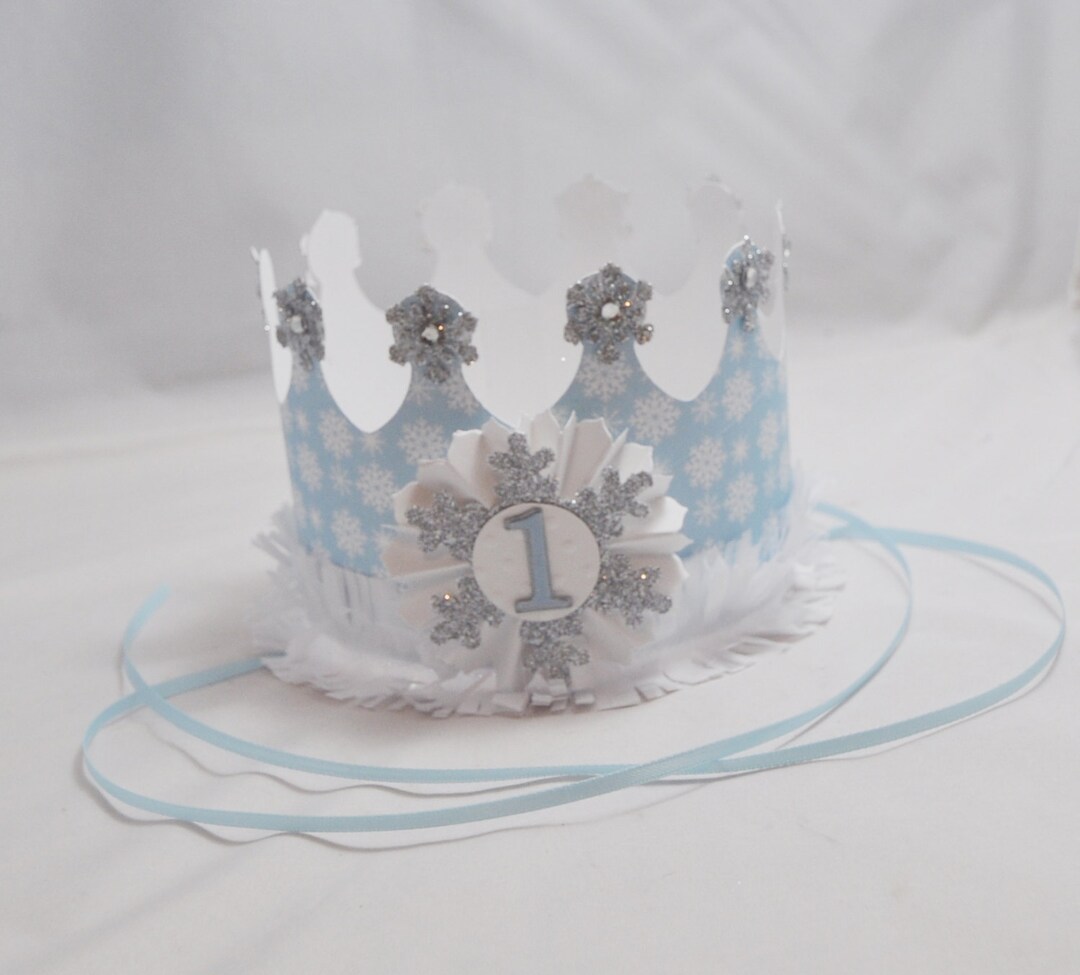 Boy Snowflake Crown, 1st First Birthday, Toddler Baby Winter Onederland ...