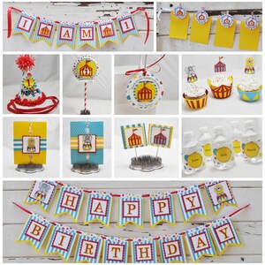 Circus Tent Thank You Favor Bag Tags Personalized, Set of 12, Under the ...