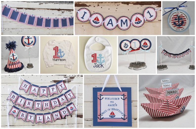 Nautical 12 Month Anchor Photo Banner Baby Toddler Boy 1st | Etsy