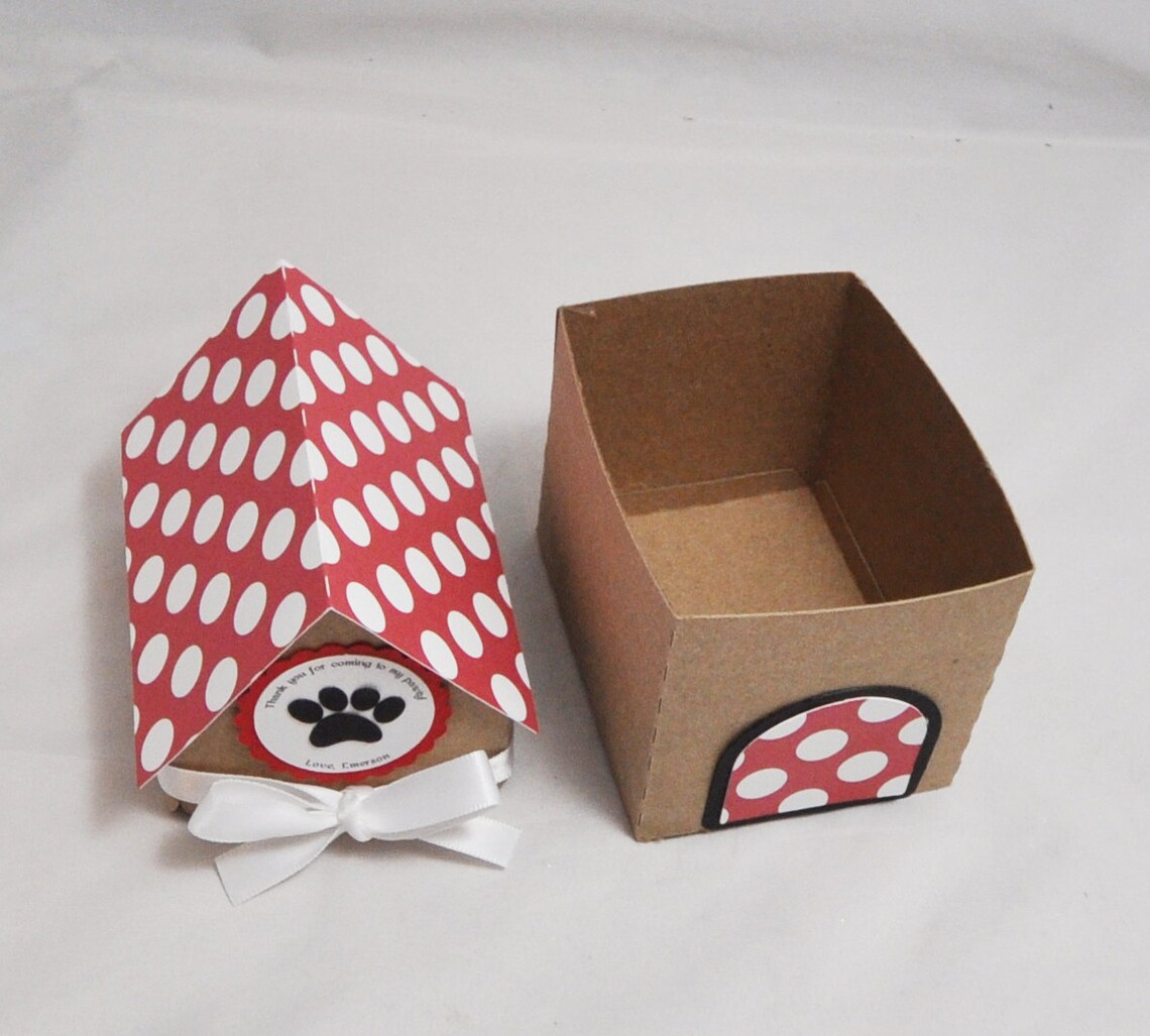 Dog House Thank You Favor Gift Boxes Set of 6 Child's - Etsy