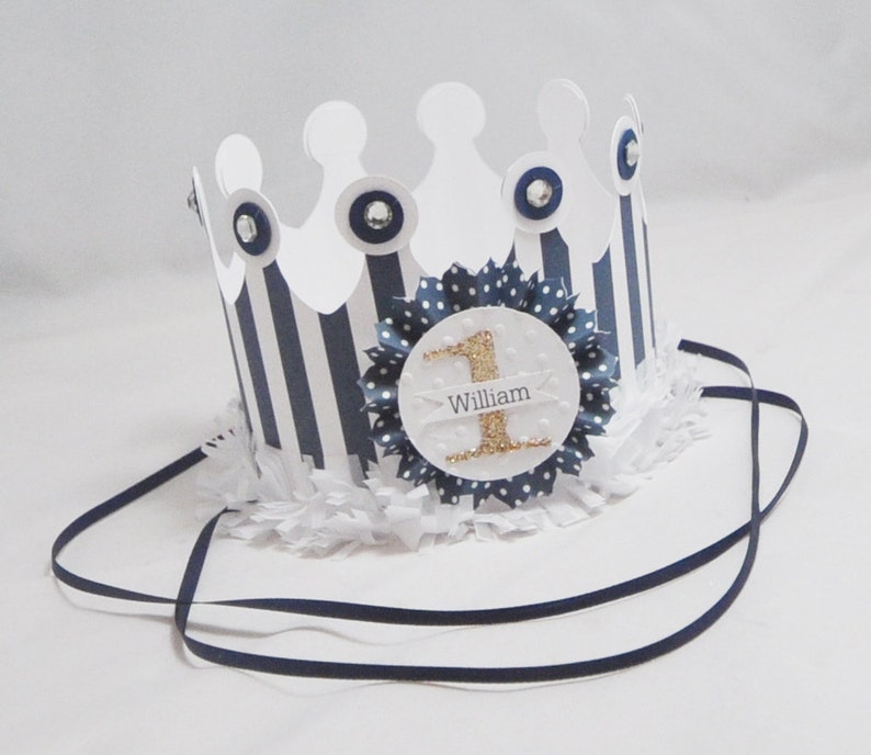 Little Prince Crown, 1st First Birthday Baby Toddler Boy Party Hat ...