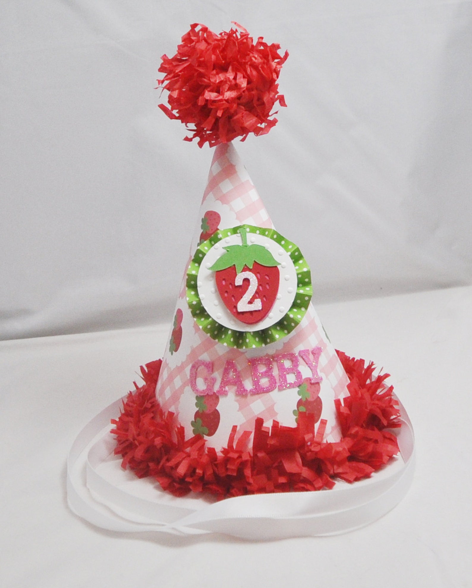 Strawberry Party Hat 1st First Summer Birthday Baby Toddler | Etsy