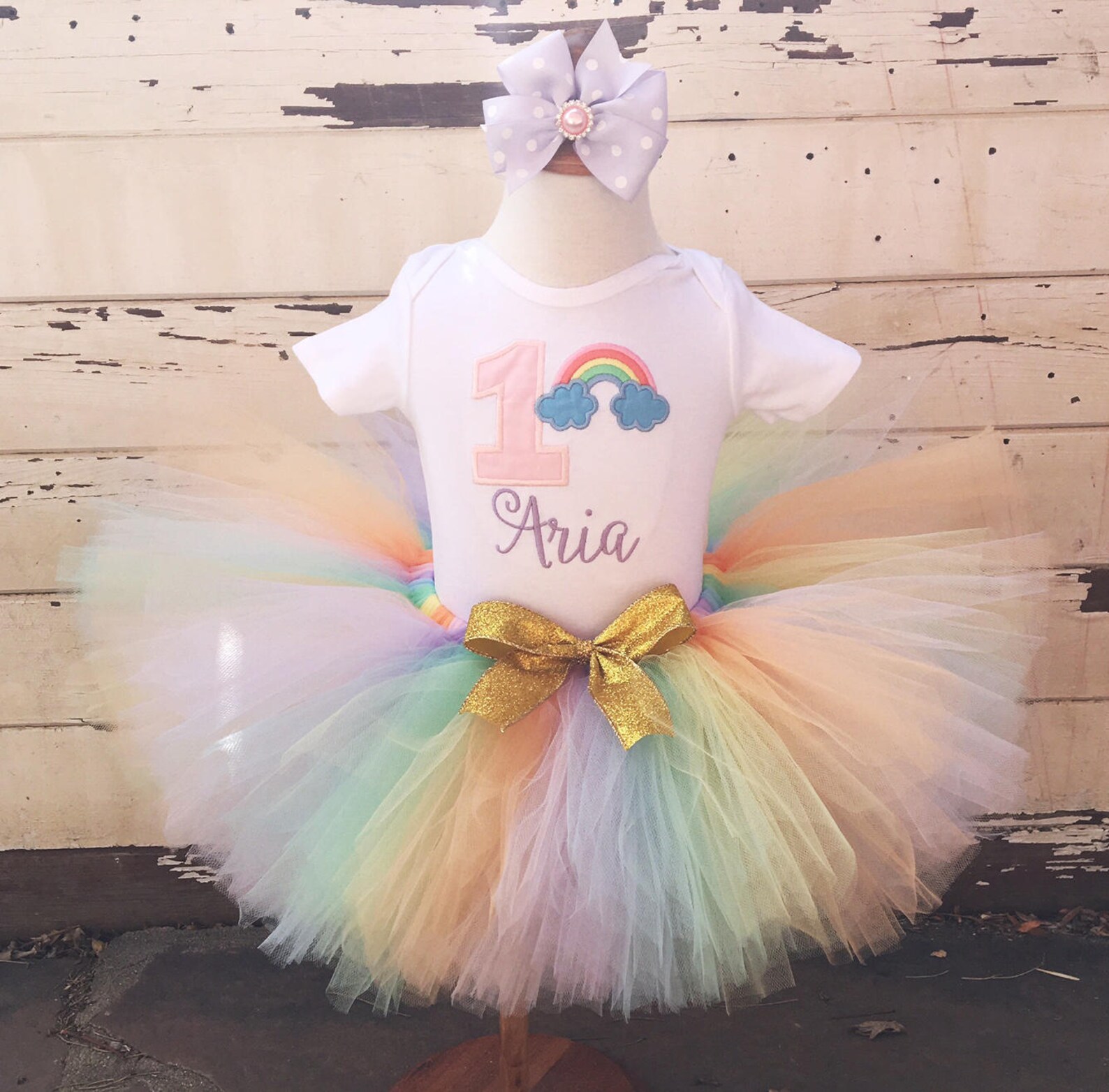 Rainbow Party Package Tutu Outfit and Cake Smash Set 1st - Etsy