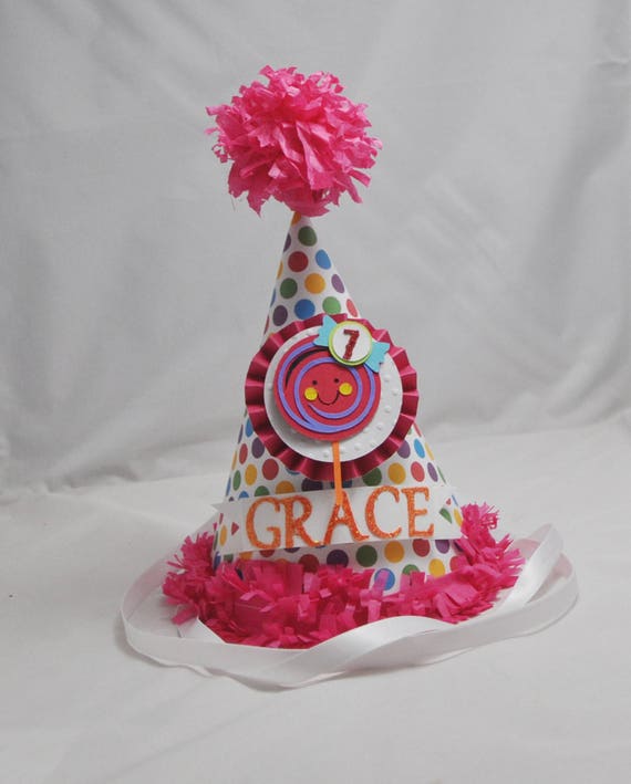 Candyland Lollipop Personalized Party Hat Candy Land 1st - Etsy