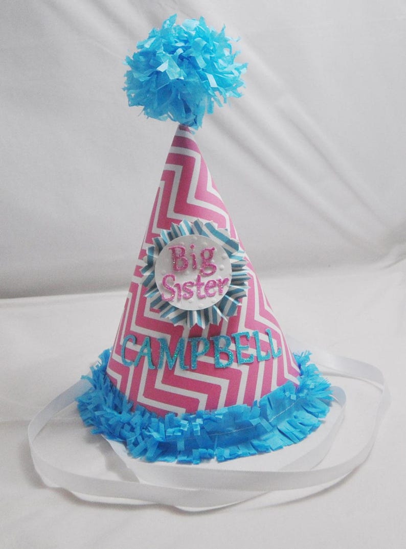 Personalized Big Sister or Big Brother Birthday Party Hat - Etsy