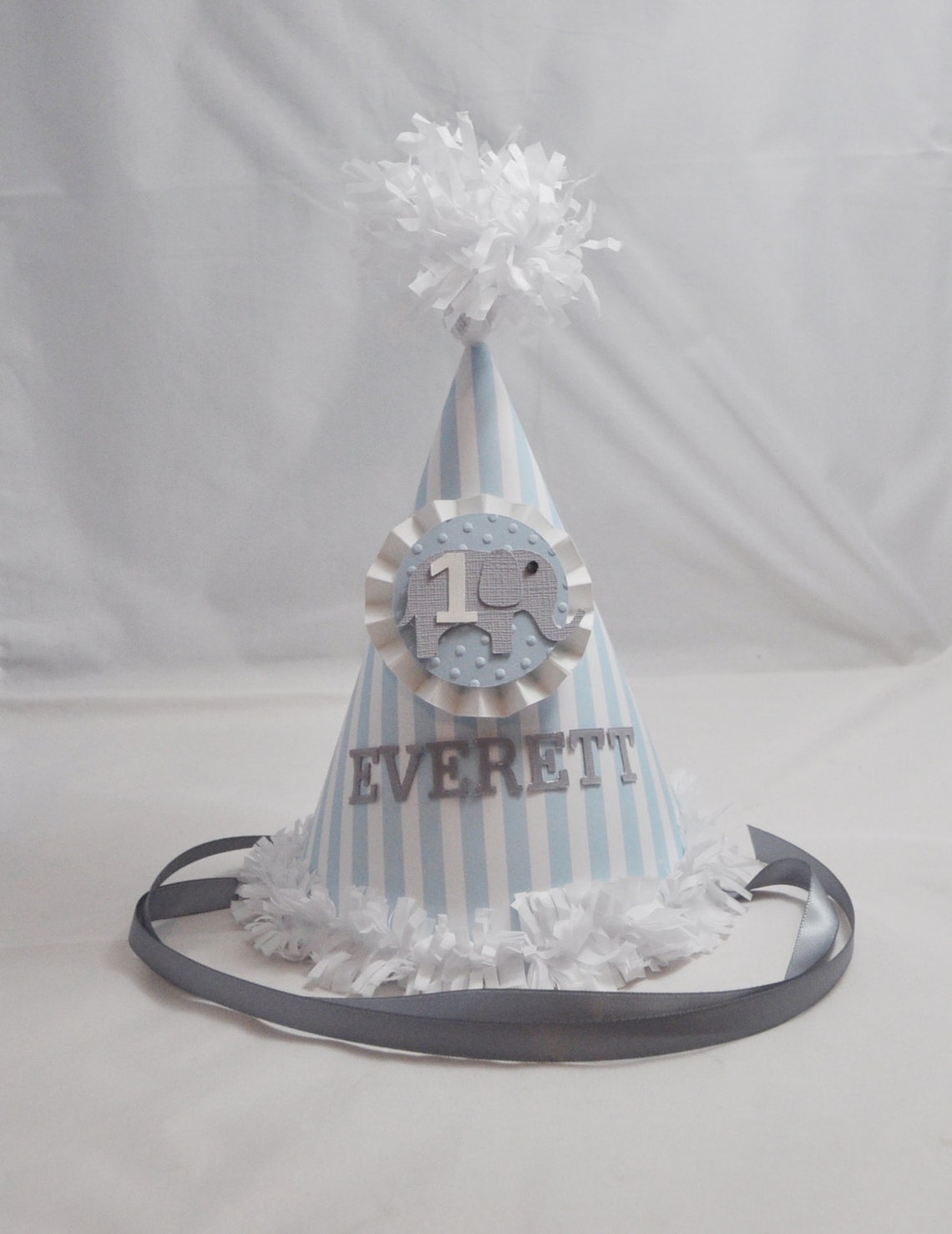 Elephant Party Hat Personalized 1st Birthday Baby Toddler | Etsy