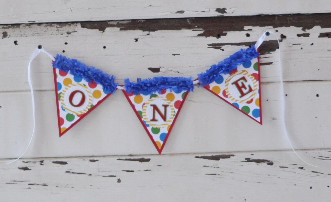 Primary Colors Party Hat Personalized 1st First Birthday Baby - Etsy
