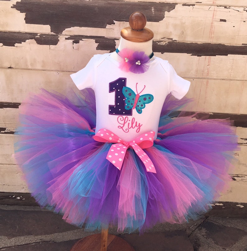 Butterfly Party Package 1st First Birthday Girl Tutu Outfit - Etsy