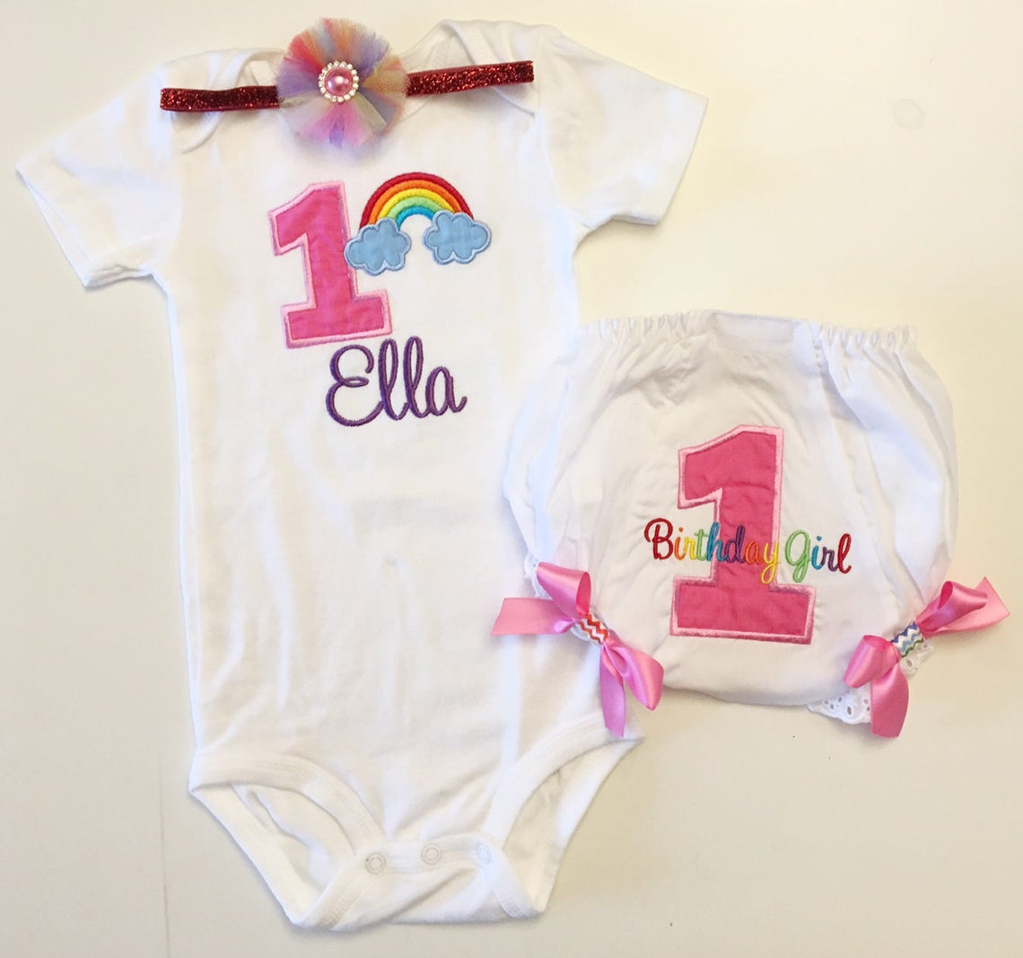 Rainbow Party Package Tutu Outfit and Cake Smash Set 1st - Etsy