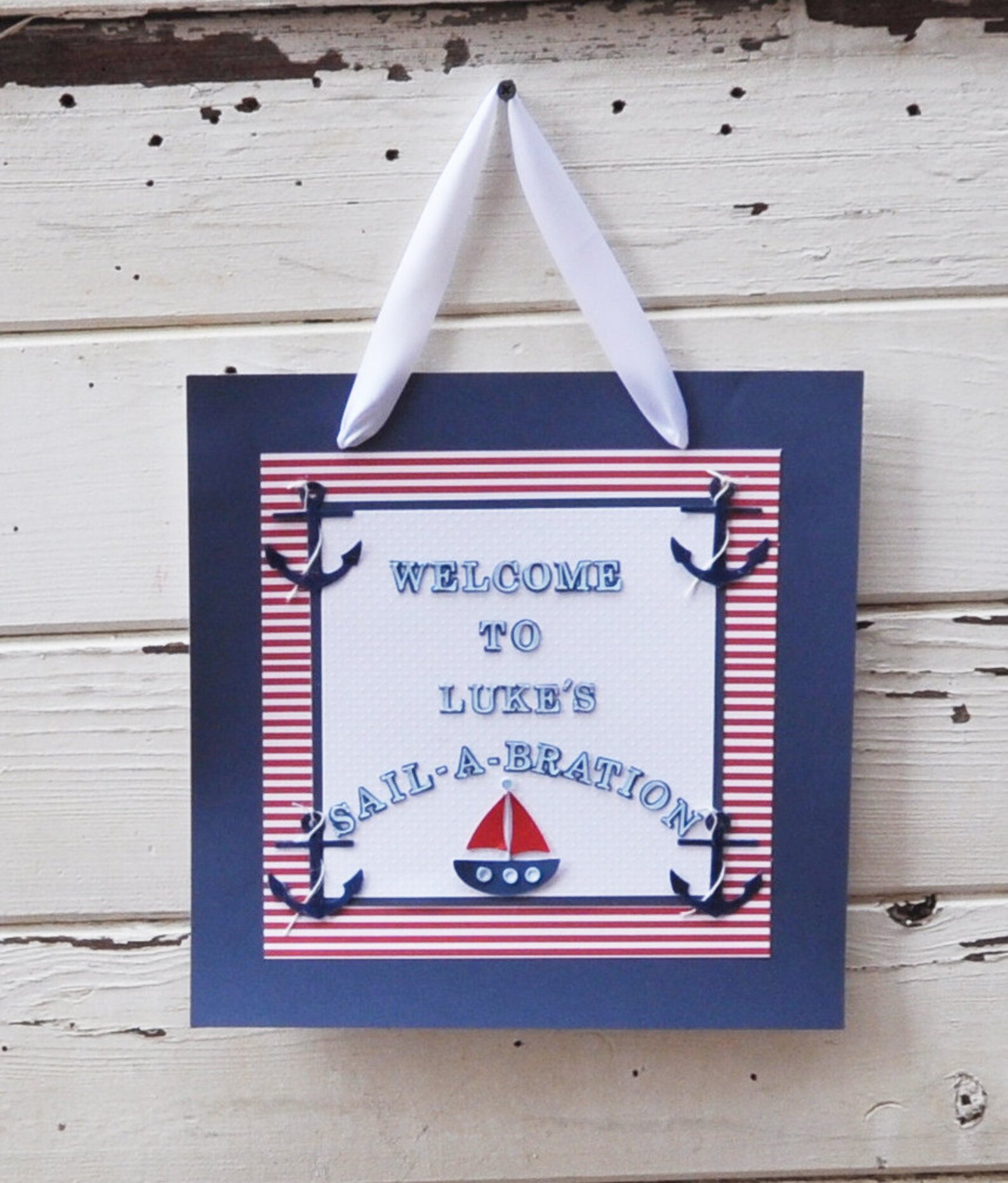 Nautical Welcome Door Sign 1st First Birthday Toddler Boy - Etsy