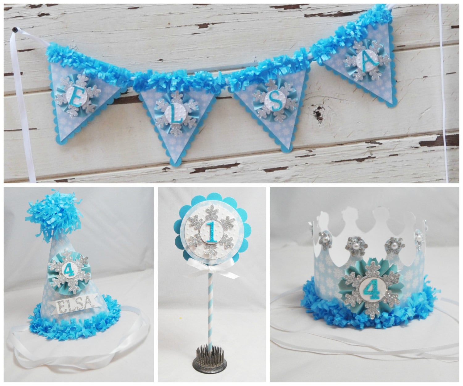 Frozen Inspired Crown Elsa Winter Wonderland Onederland Girl - Etsy