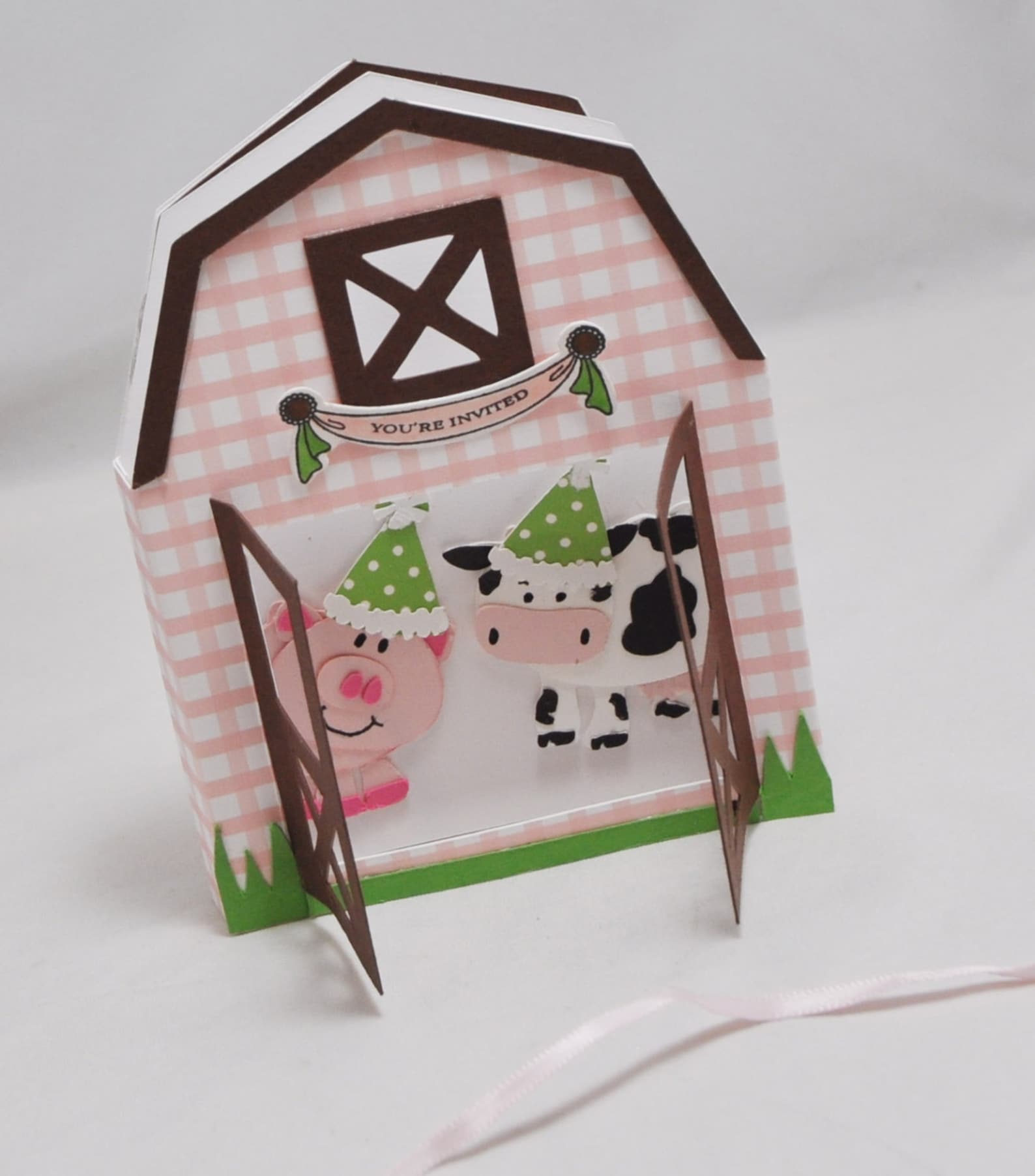 Handmade Barn Shaped Invitations 3D Farm Birthday Party Set - Etsy