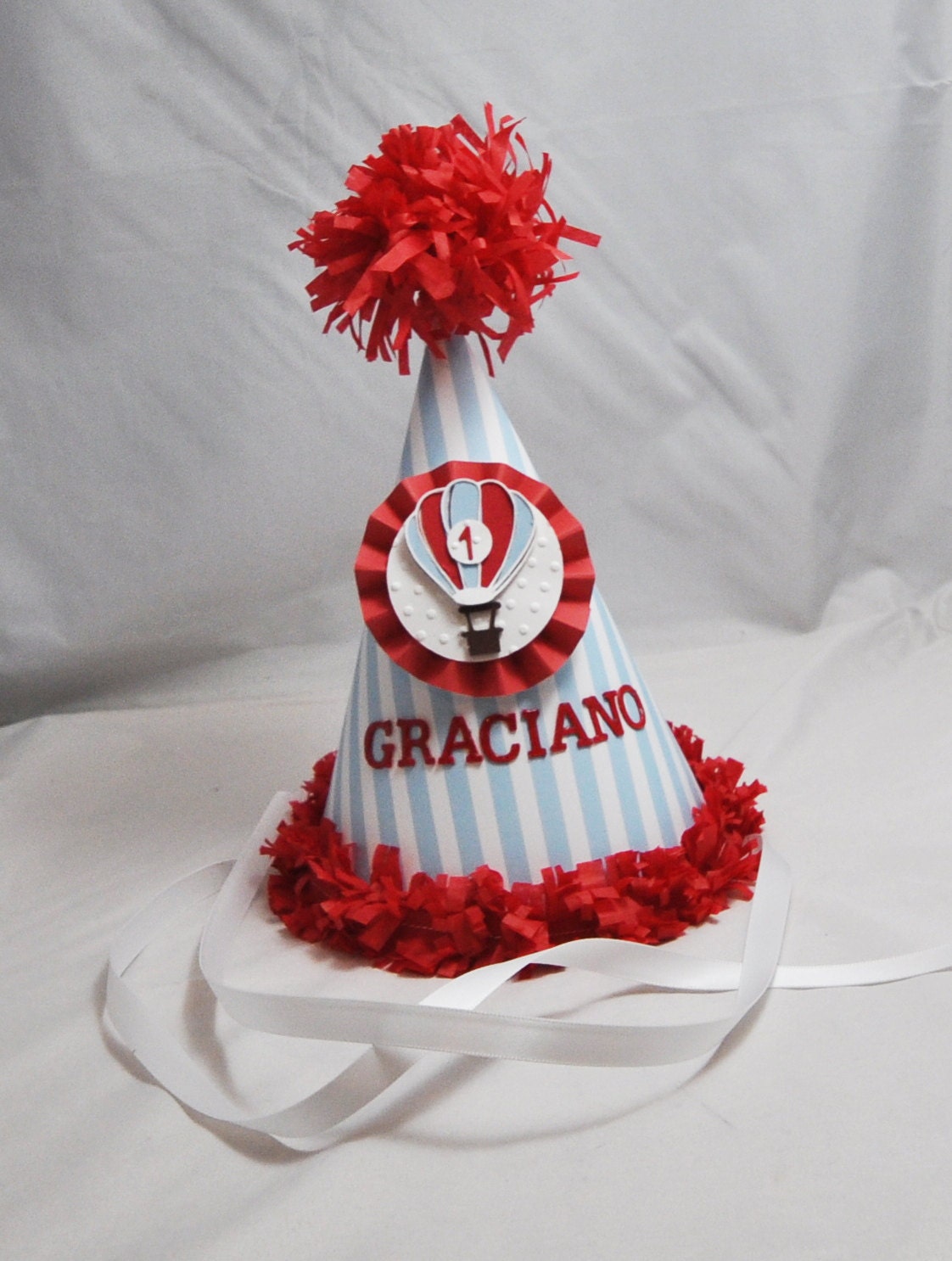 Hot Air Balloon Party Hat Personalized 1st First Birthday | Etsy