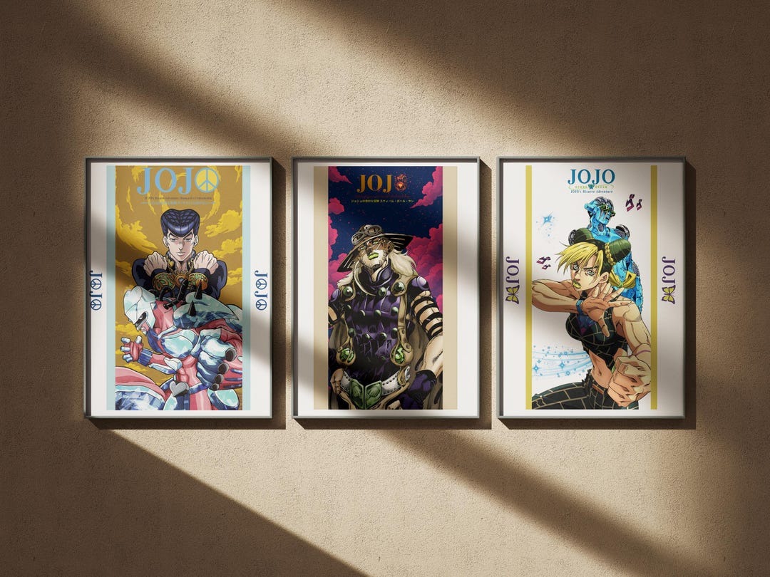 Juego De 3 Pósteres De Anime Jojos Bizarre Adventure, Regalos De Anime ...