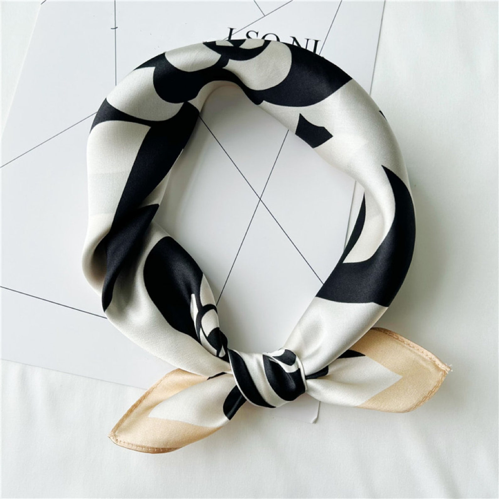 Silk Neck Scarf, Square Scarf, 100% Mulberry Silk, Women's Scarf, High ...