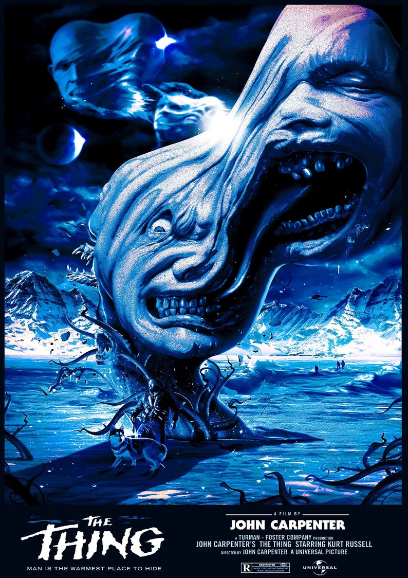 The Thing 1982 Classic Movie Poster Canvas Matte Silk A1 A2 A3 A4 A5 A6 ...