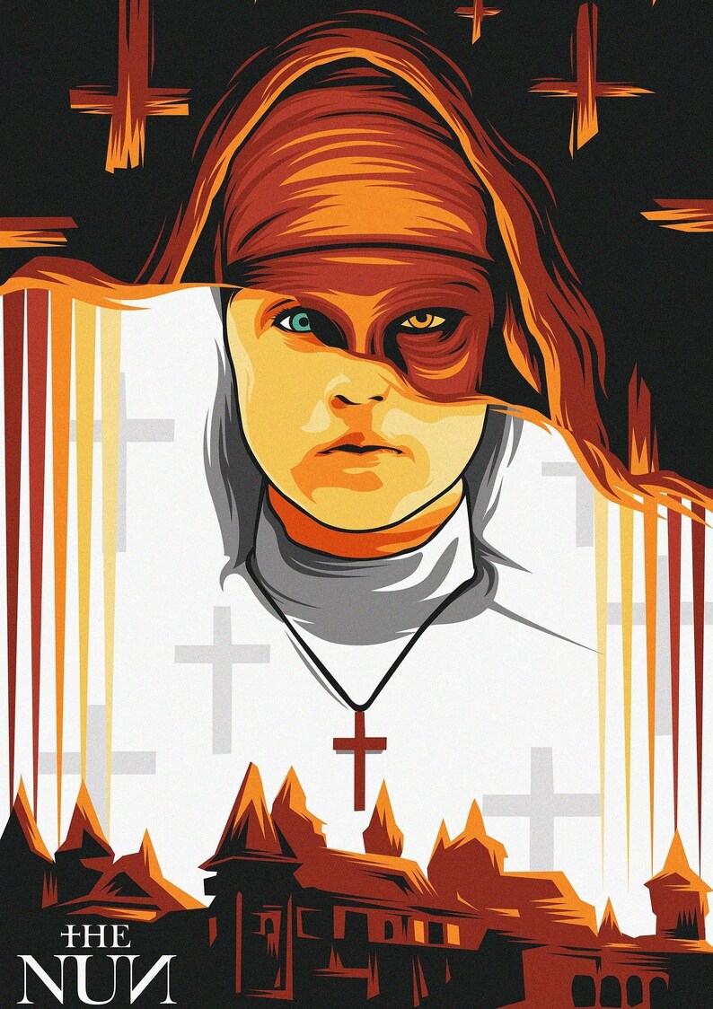 The Nun 2018 Horror Movie Cover Artwork Poster Home Room Decor ...