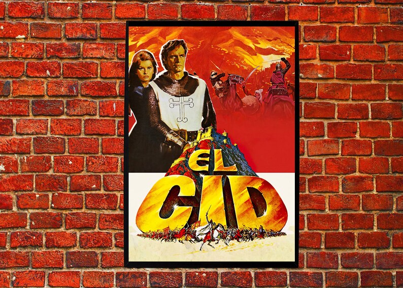 El Cid 1961 Classic Movie Poster Canvas Matte Silk A1 A2 A3 A4 A5 A6 ...