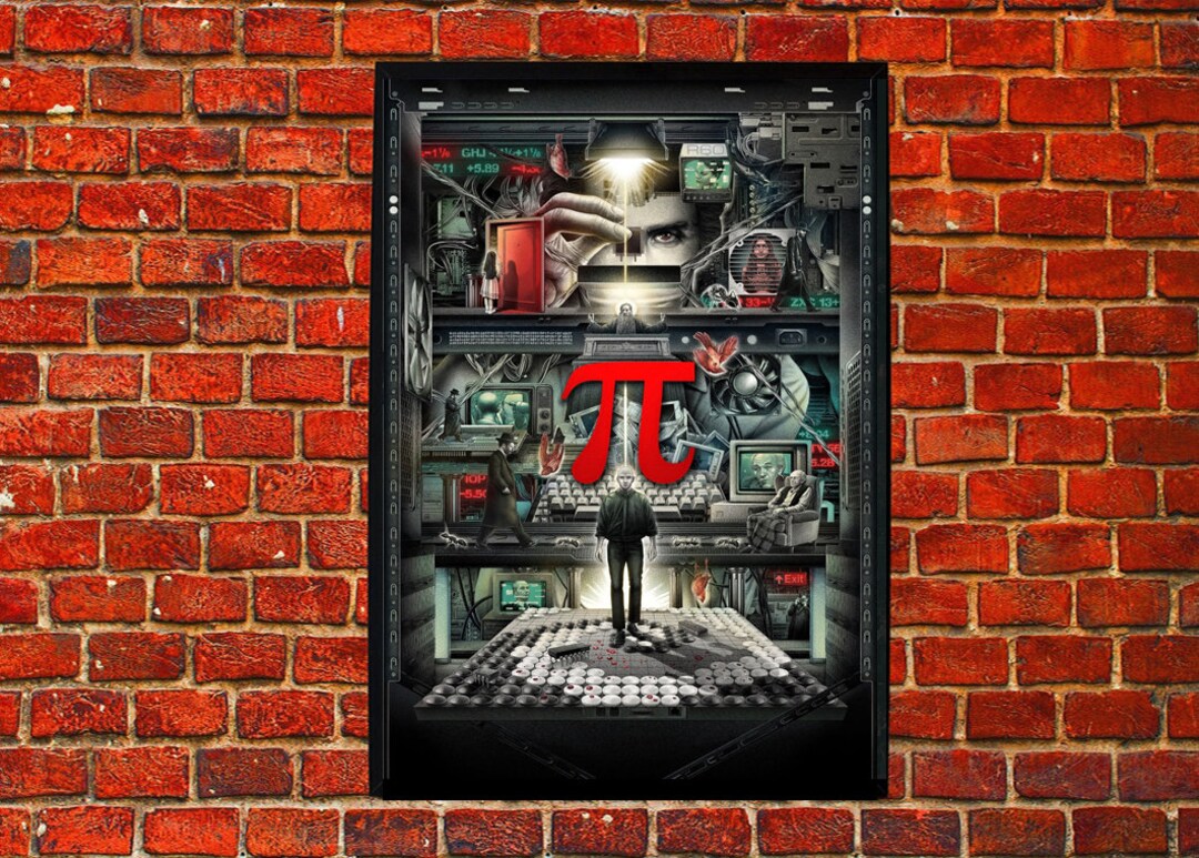 Pi 1998 Alternative Movie Cover Poster Canvas Matte Silk A1 A2 A3 A4 A5 ...