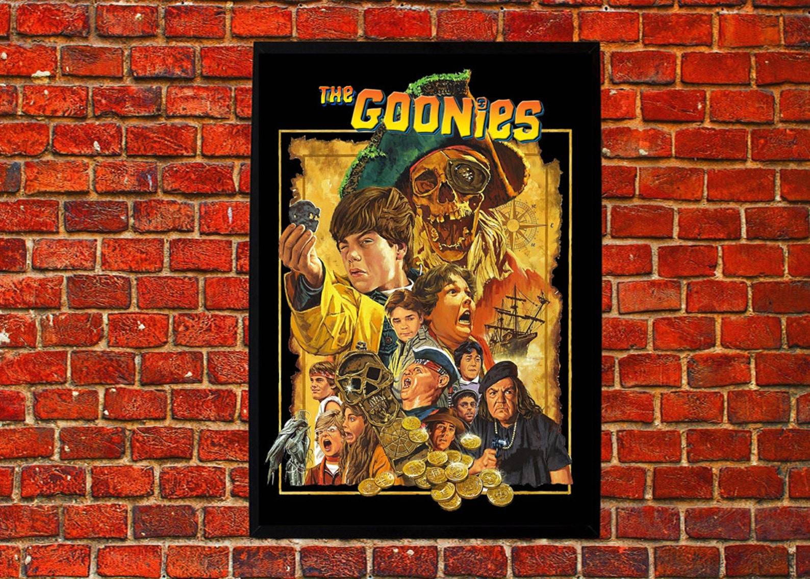 The Goonies 1985 Artwork Movie Poster Canvas Matte Silk A1 A2 A3 A4 A5 ...