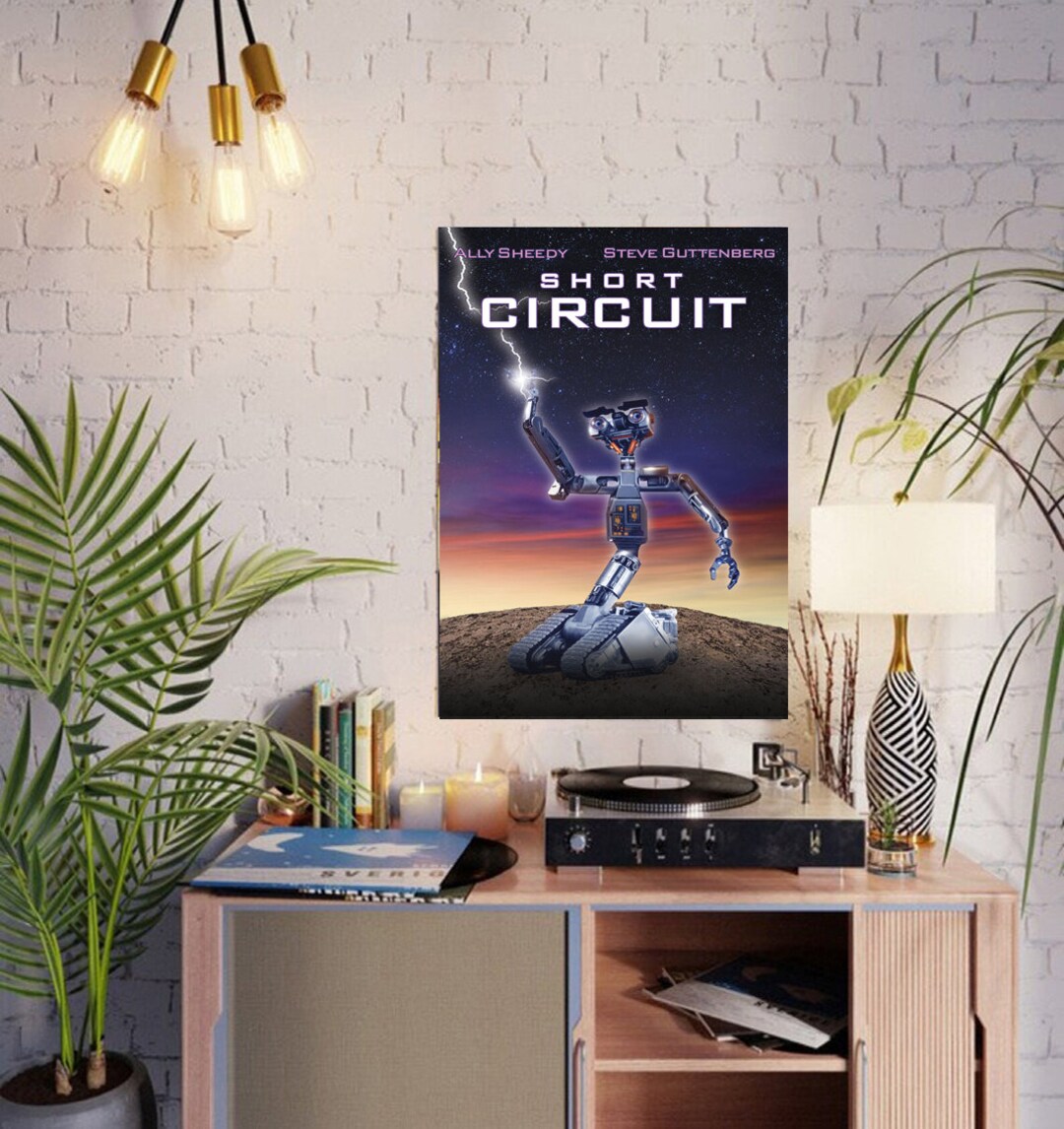 Short Circuit 1986 Classic Movie Cover Poster Canvas Matte Silk A1 A2 ...
