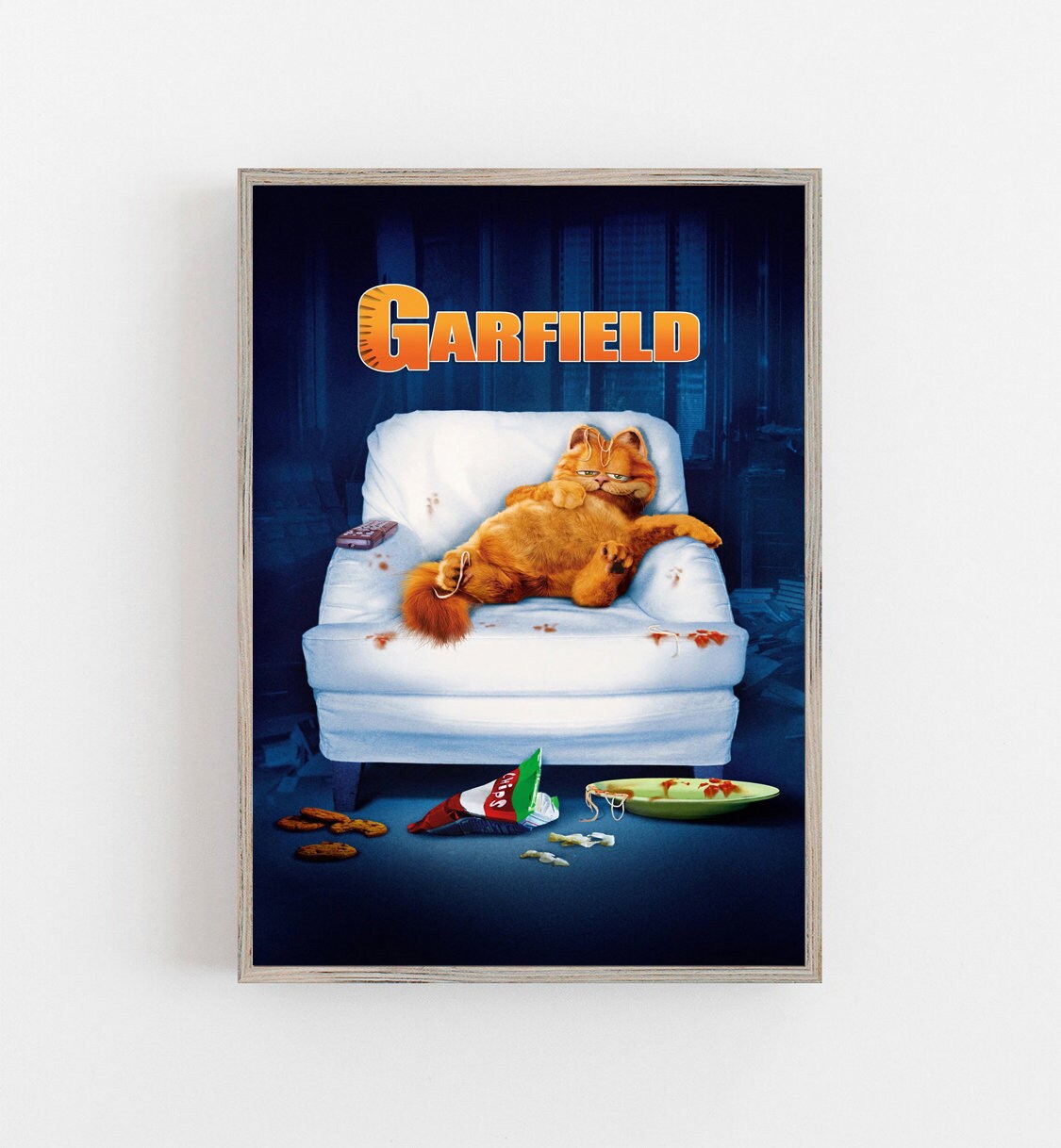 Garfield 2004 Movie Poster Canvas Matte Silk A1 A2 A3 A4 A5 A6 11х17 ...