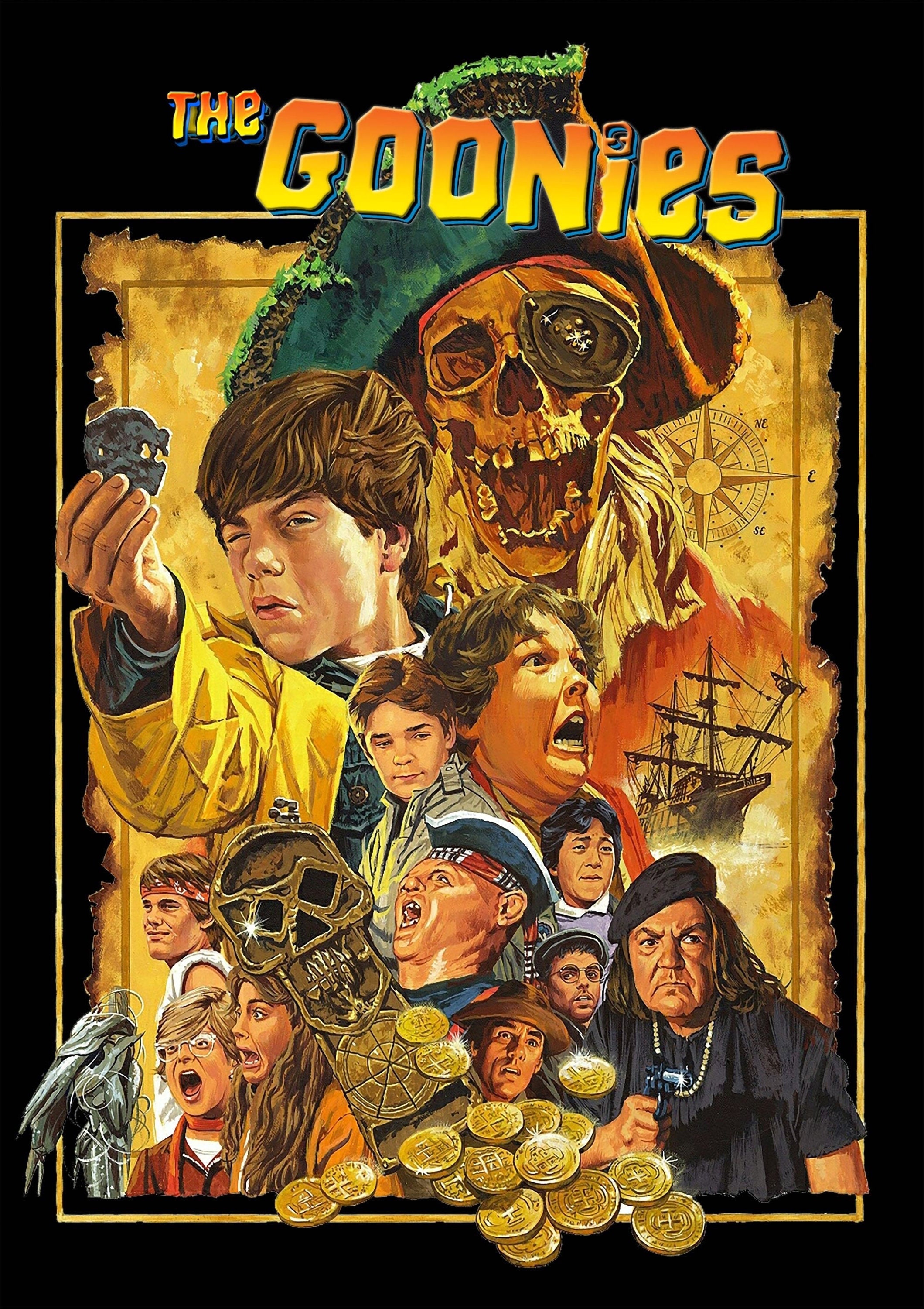 The Goonies 1985 Artwork Movie Poster Canvas Matte Silk A1 A2 A3 A4 A5 A6 11х17 18Х24 24Х36 ...