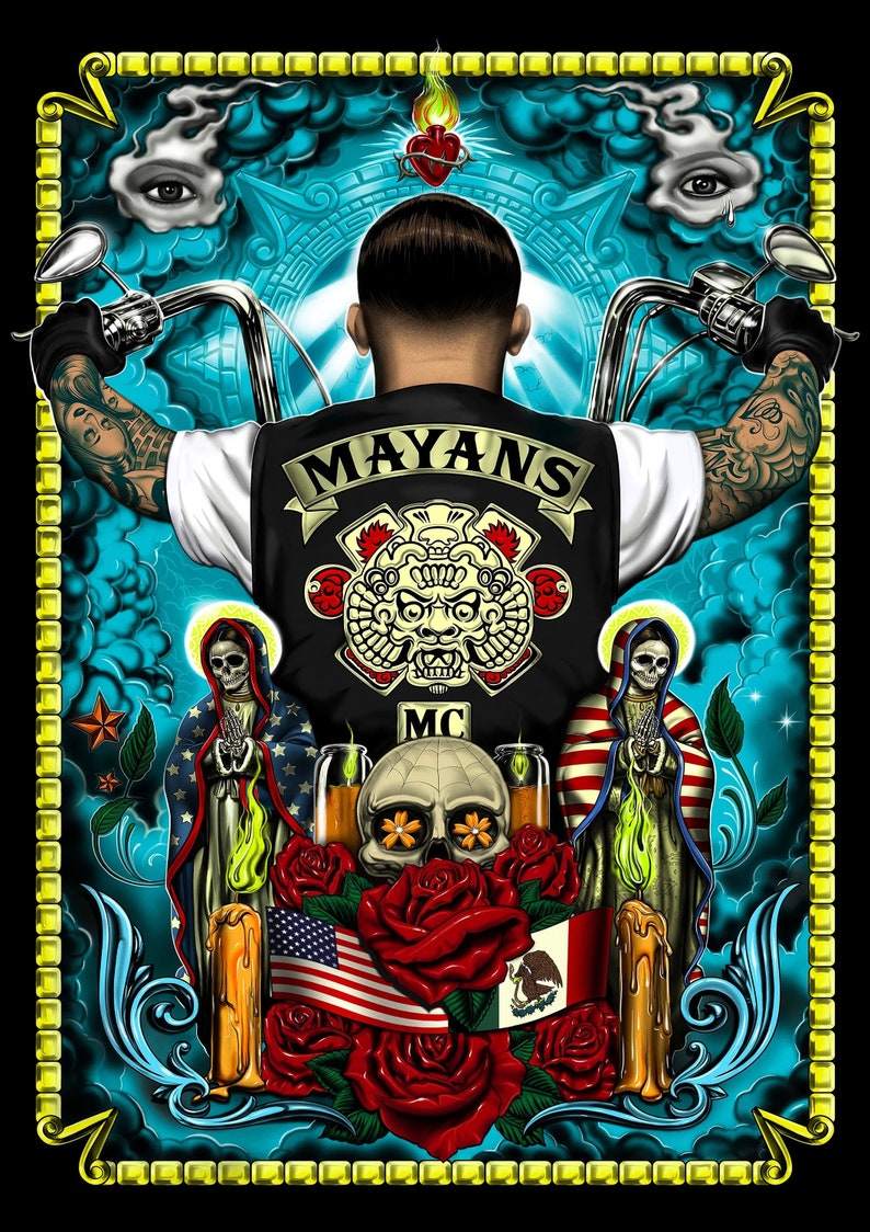 Mayans M.C. 2018 TV Series Artwork Cover Poster Canvas Matte Silk A1 A2 ...