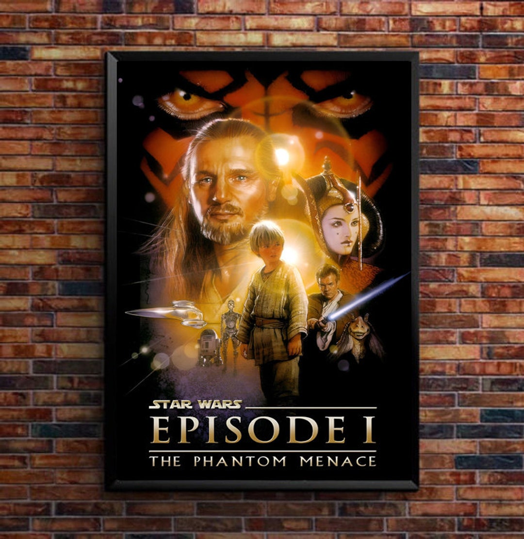 Star Wars Episode I the Phantom Menace 1999 Decor Movie Cover Poster ...