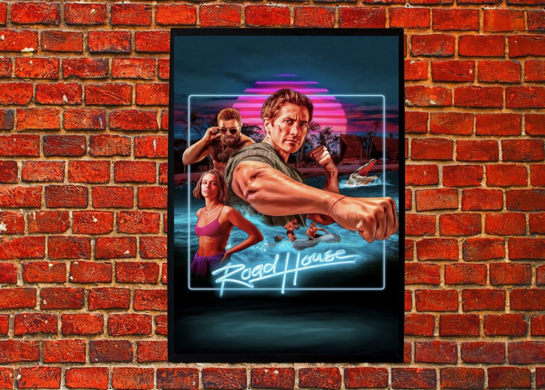 Road House 2024 Movie Cover Poster Canvas Matte Silk A1 A2 A3 A4 A5 A6 ...