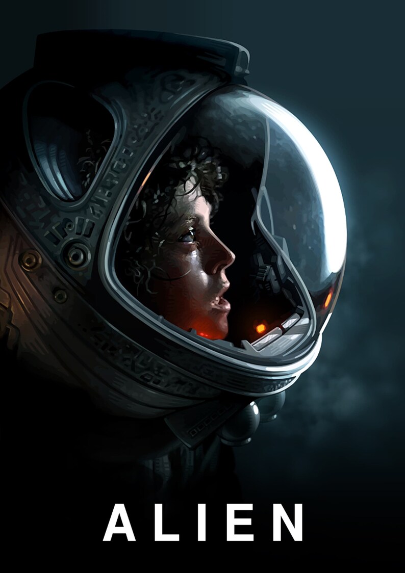 Alien 1979 Classic Horror Sci-fi Artwork Poster Canvas Matte Silk A1 A2 ...