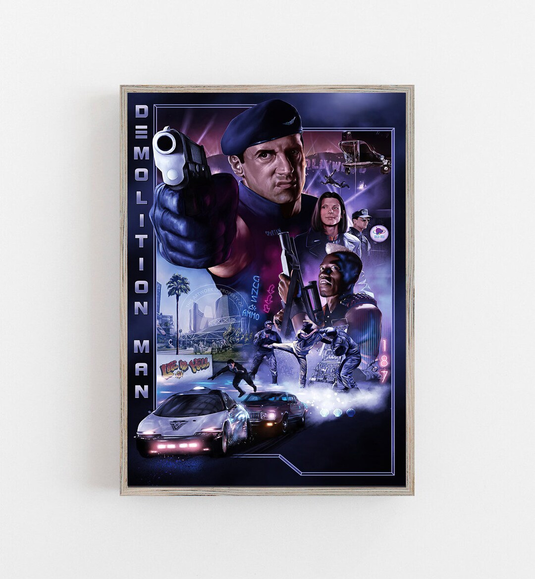 Demolition Man 1993 Movie Artwork Cover Poster Canvas Matte Silk A1 A2 ...
