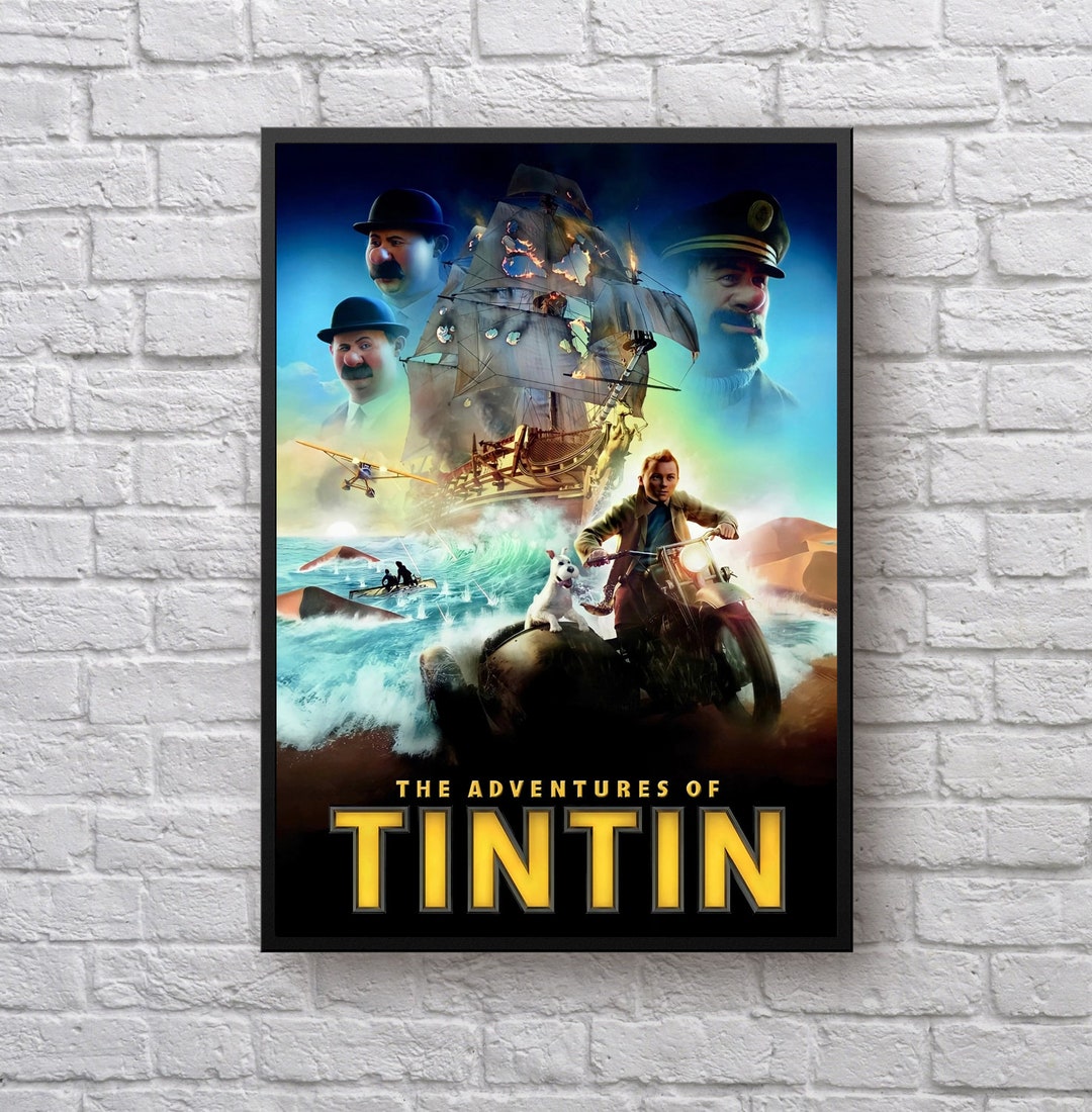 The Adventures of Tintin 2011 Movie Poster Canvas Matte Silk A1 A2 A3 ...