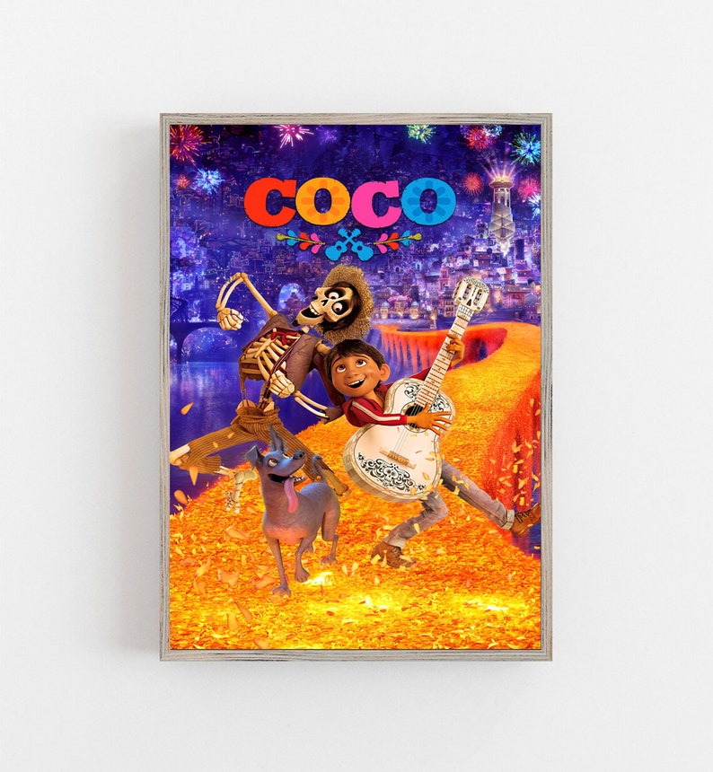 Coco 2017 Animated Movie Cover Poster Canvas Matte Silk A1 A2 A3 A4 A5 ...
