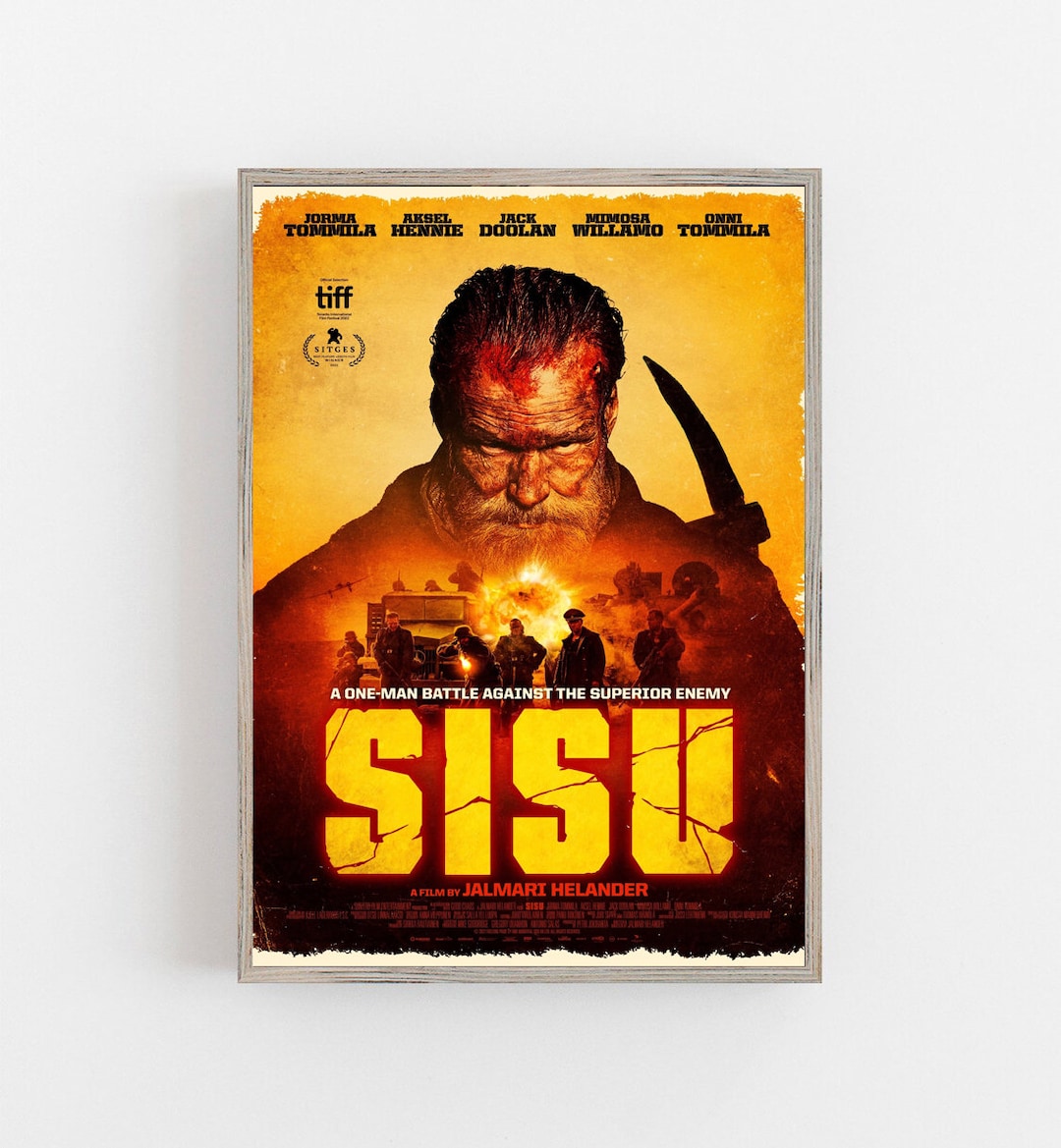 Sisu 2023 Movie Cover Poster Canvas Matte Silk A1 A2 A3 A4 A5 A6 11х17 ...