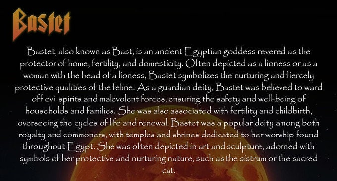 Bastet Egyptian Goddess Statue, Lore of the Nile, Mythology Mythos Mini ...