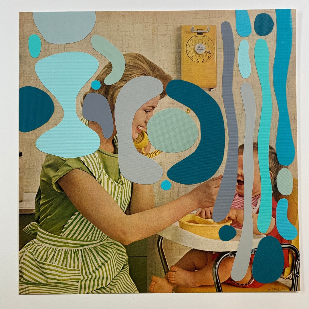 Vintage Kitchen Collage on Paper-original Collage Art-father's/mother's ...