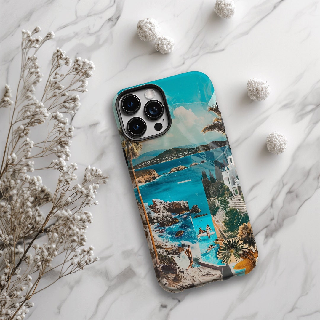 Greece Summer Beachy Collage Aesthetic Phone Case iPhone 15 14 13 12 11 ...
