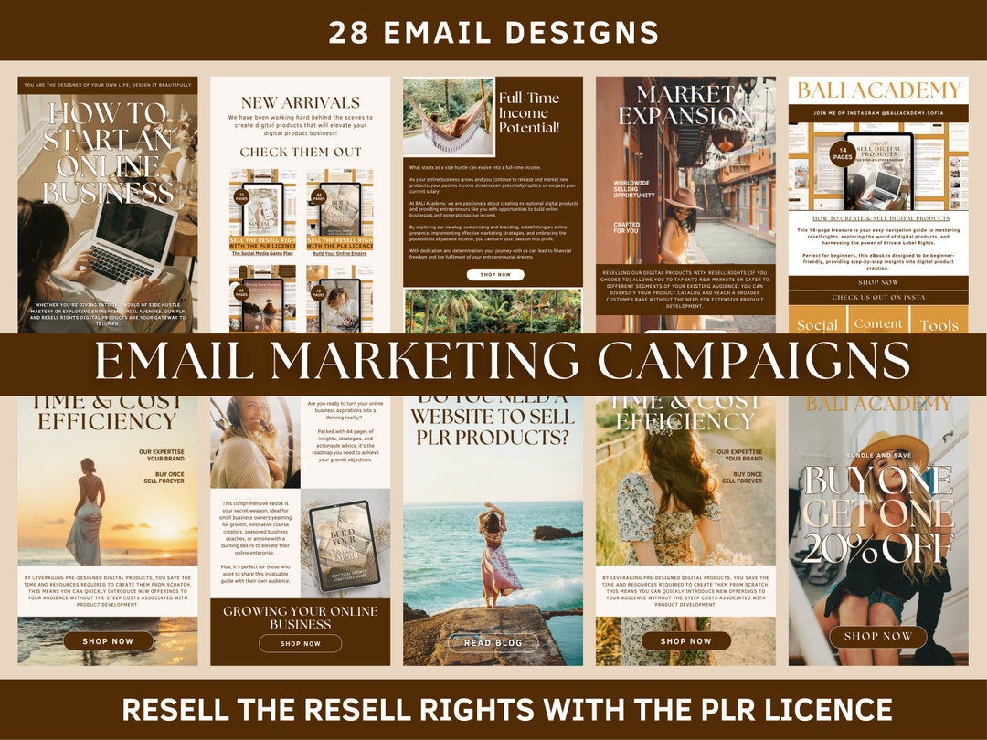 Email Campaign Templates for Canva PLR, PLR Email Marketing Templates ...