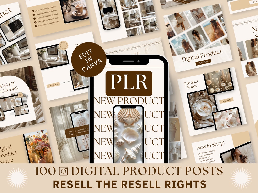 Digital Product Mockup Templates, Mockup Templates for Instagram Posts ...
