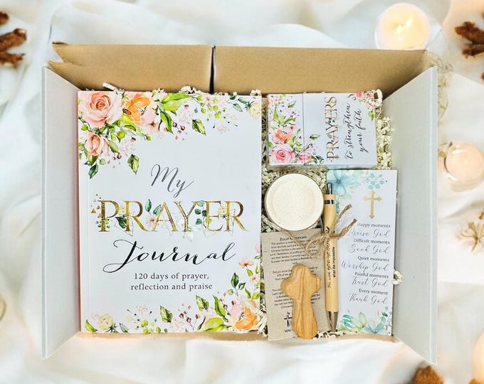 Christian Prayer Box Gift – Encouragement Gift Set for Women, Faith ...