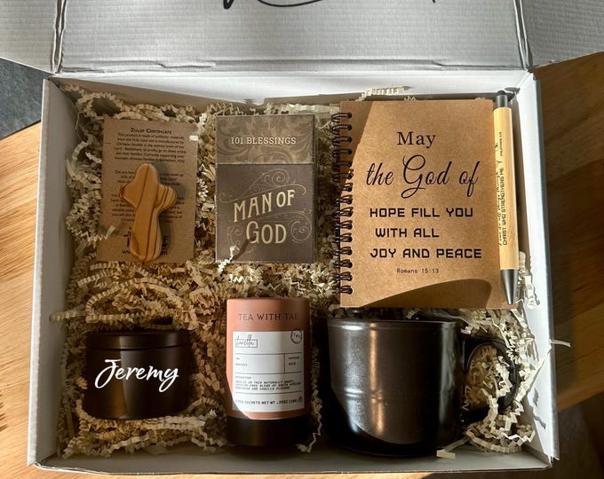 Christian Gift Box for Him | Personalized | Men’s Devotional Gift ...